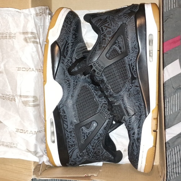 Jordan | Shoes | Jordan 4s Size 3 Black And White With Gumsole | Poshmark